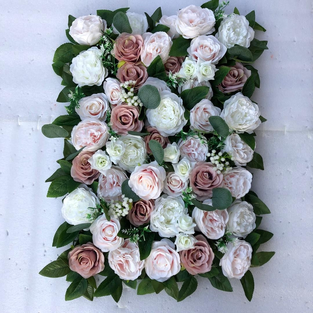 Ivory Blush Flower Wall
